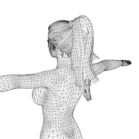 Game Ready Character Animated Naked Woman D Model Stl Max Obj Fbx C D Blend Free D