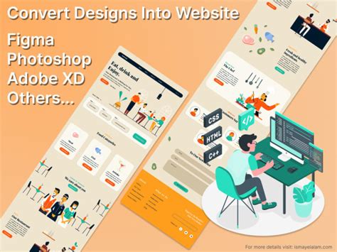 Convert Your Design To Html Css And Javascript Website By Ismayelalam