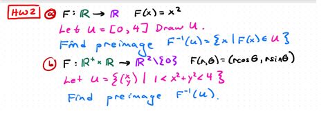 Solved 22 F R→rf X X2 Let U [0 4] Draw U Find Preinage