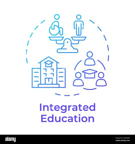 Integrated Education Blue Gradient Concept Icon Stock Vector Image And Art Alamy
