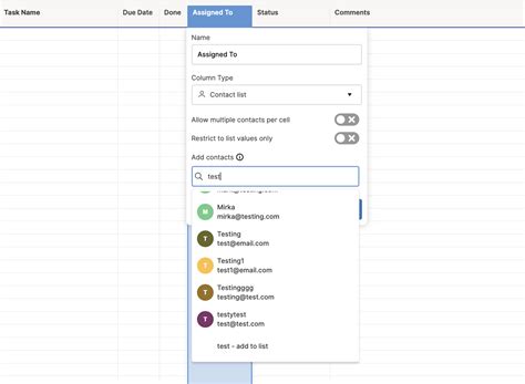 Allow Multiple Contacts Per Cell And Restrict To List Values Only Not Working Smartsheet