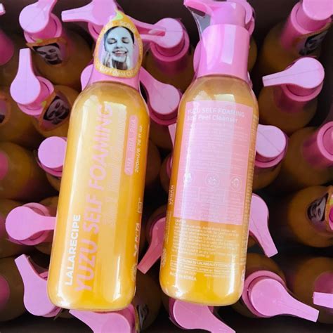 Lala Recipe Yuzu Self Foaming 3 in 1 Peel Cleanser 200ml. | Shopee Thailand