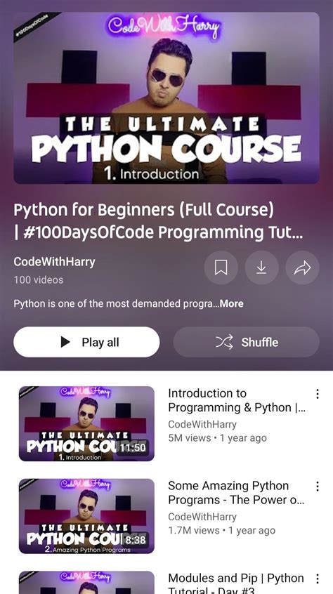 Alishan Khan On Linkedin Starting Python With Code With Harry