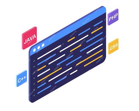 Premium Vector Web Development Isometric Concept Programming And Coding