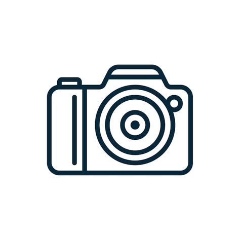 카메라 윤곽선 로고 디자인 프리미엄 Psd 파일