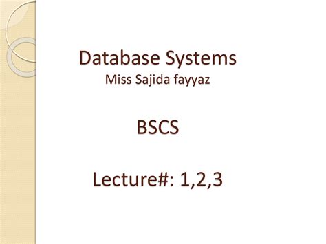 SOLUTION Basic Concepts Definitions Of Database Lecture Studypool