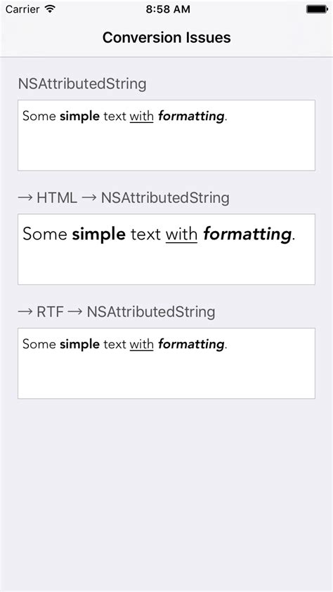Ios Issues Converting Nsattributedstring To Html And Back Again