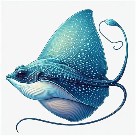 Cute Ray Fish Vector Cartoon Illustration Premium Ai Generated Vector