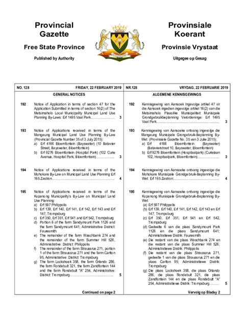 Fillable Online Notice Of Application In Terms Of Section 47 For The