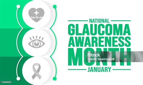 1월은 녹내장 인식의 달 배경 템플릿입니다 휴일 개념 배경 배너 플래카드 카드 및 포스터 디자인 템플릿 텍스트 비문 및 표준 색상 벡터 일러스트 레이 션입니다 9월에 대한