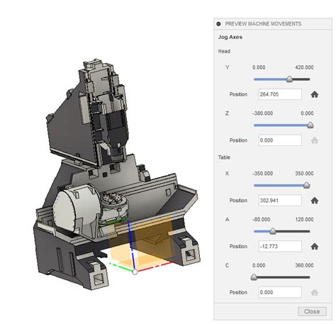 The Base And Axes Move Away During The Machine Simulation In Fusion
