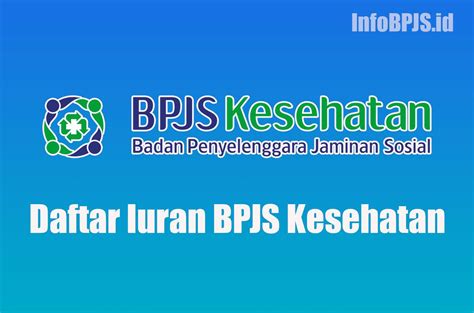 Daftar Iuran Bpjs Kesehatan Info Bpjs