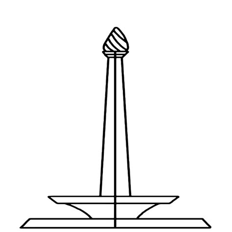 Gambar Monumen Nasional Simetris