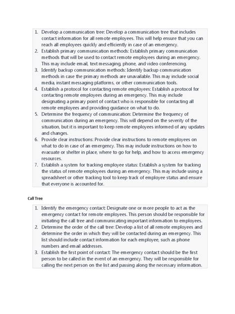 Call Tree Process Pdf