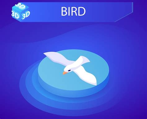 Premium Vector Bird Isometric Design Icon Vector Web Illustration 3d Colorful Concept