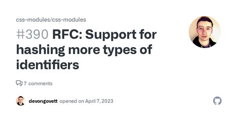rfc support for hashing more types of identifiers · issue 390 · css