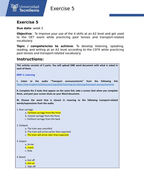 Exercise 5 Ssss Exercise 5 Due Date Week 5 Objective To Improve