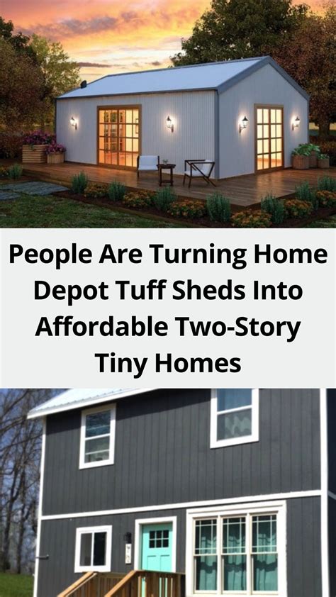 Couple Turned Home Depot Tuff Shed Into An Amazing Two Story Tiny Home