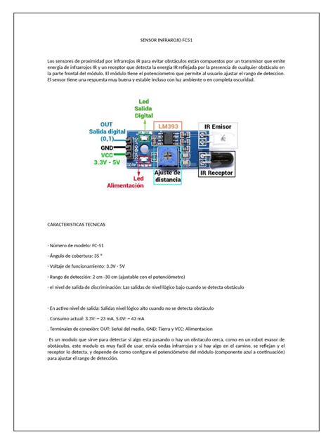 Sensor Infrarojo Fc51 Pdf Tecnología