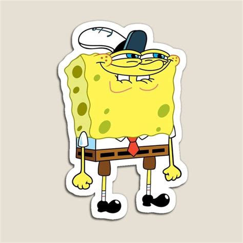 Spongebob Smirk Meme Magnet For Sale By Apparel Agenda Redbubble