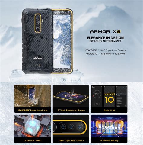 Ulefone Armor X8 Árak tulajdonságok vásárlás