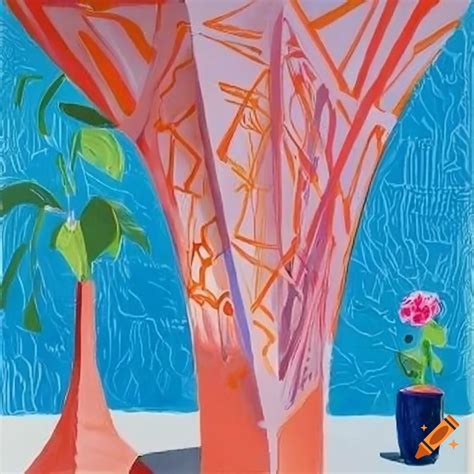 Unique Spatial Structure With Chair Vases And Flowers On Craiyon