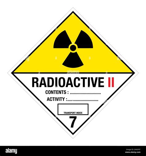 Class 7 Hazardous Hazmat Material Label Iata Transportation Radioactive