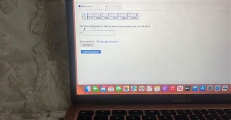 Solved We Linear Revession To Find An Linoar Function That Chegg