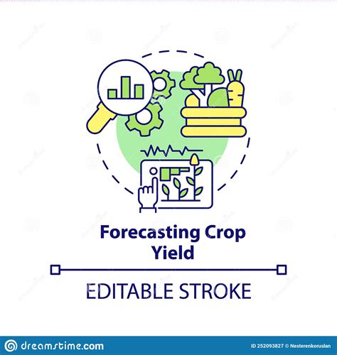 Forecasting Crop Yield Concept Icon Stock Vector Illustration Of Concept Vector 252093827