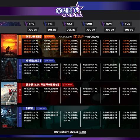 Here's our new schedule for the new... - One Cineplex Brunei
