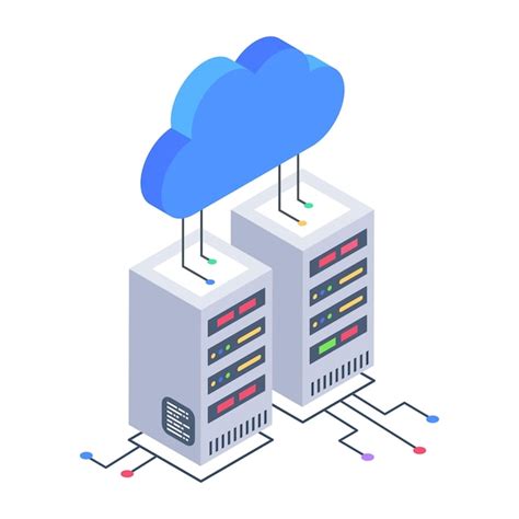 Premium Vector Data Center Isometric Icons