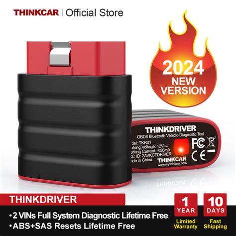 Thinkcar Thinkdriver Bluetooth OBD Scanner Automotive OBD IOS Car Diagnostic Tool Code Reader