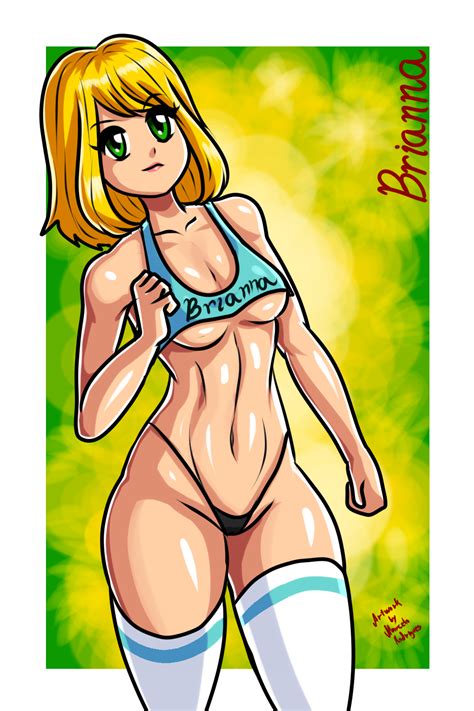 Rule 34 12 Hoseki Belly Button Blonde Hair Breasts Brianna Masamune Female Female Only Green