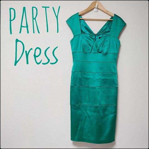 Satin Dress One Piece Emerald Green For Party Sec… Gem