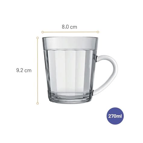 Caneca De Vidro 270ml Nadir Casa Freitas Casa Freitas