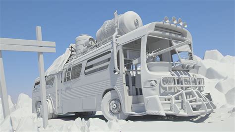 Blue Bus Hum3d Challenge Entry On Behance