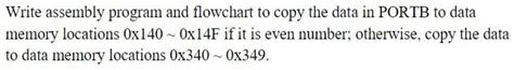 solved write assembly program and flowchart to copy the data