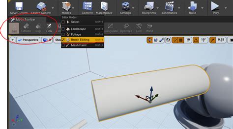 brush editing mode not working pic r unrealengine