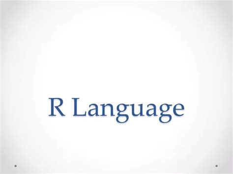 PPT R Language PowerPoint Presentation Free Download ID