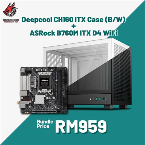 Deepcool Ch160 High Airflow Ultra Portable Mini Itx Case Asrock