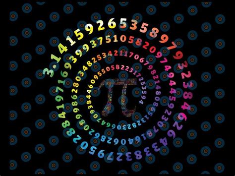 the pi symbol is surrounded by multicolored letters and numbers on a