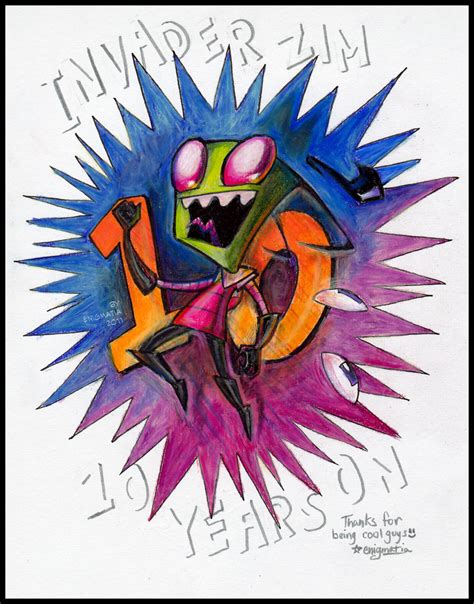 Happy 10th B Day Invader Zim By Enigmatia On Deviantart