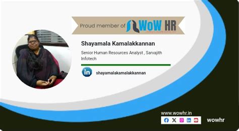 Shayamala Kamalakkannan On Linkedin Wowhr Proudmember