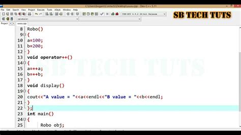 Unary Operator Overloading In C Practical Operator Overloading C Programming Youtube