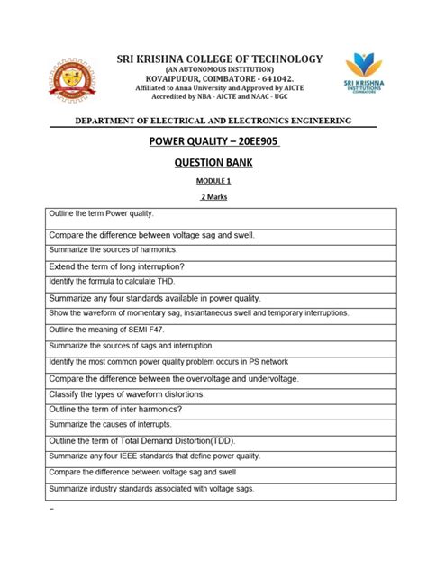 Question Bank Module 1 Pdf