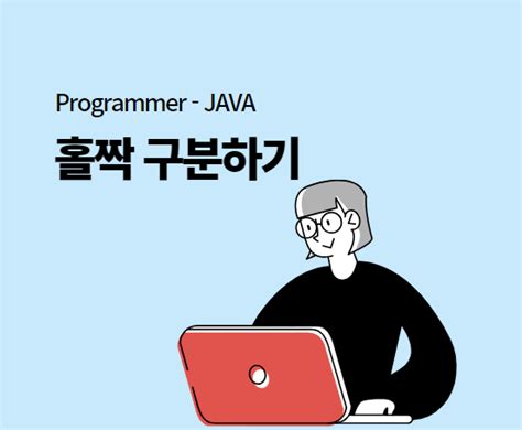 [ programmer java ] 홀짝 구분하기