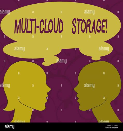 Text Sign Showing Multi Cloud Storage Business Photo Showcasing Use Of