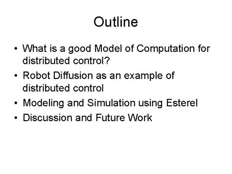 Using Different Models Of Computation For Distributed Control