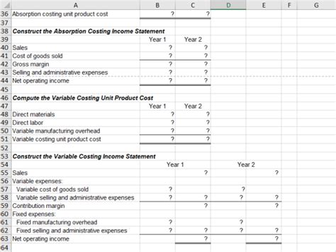 Chapter 6 Excel Assignment Managerial Accouting Need Formulas Wizedu