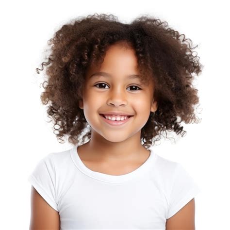Premium Ai Image Beautiful African American Girl Isolated